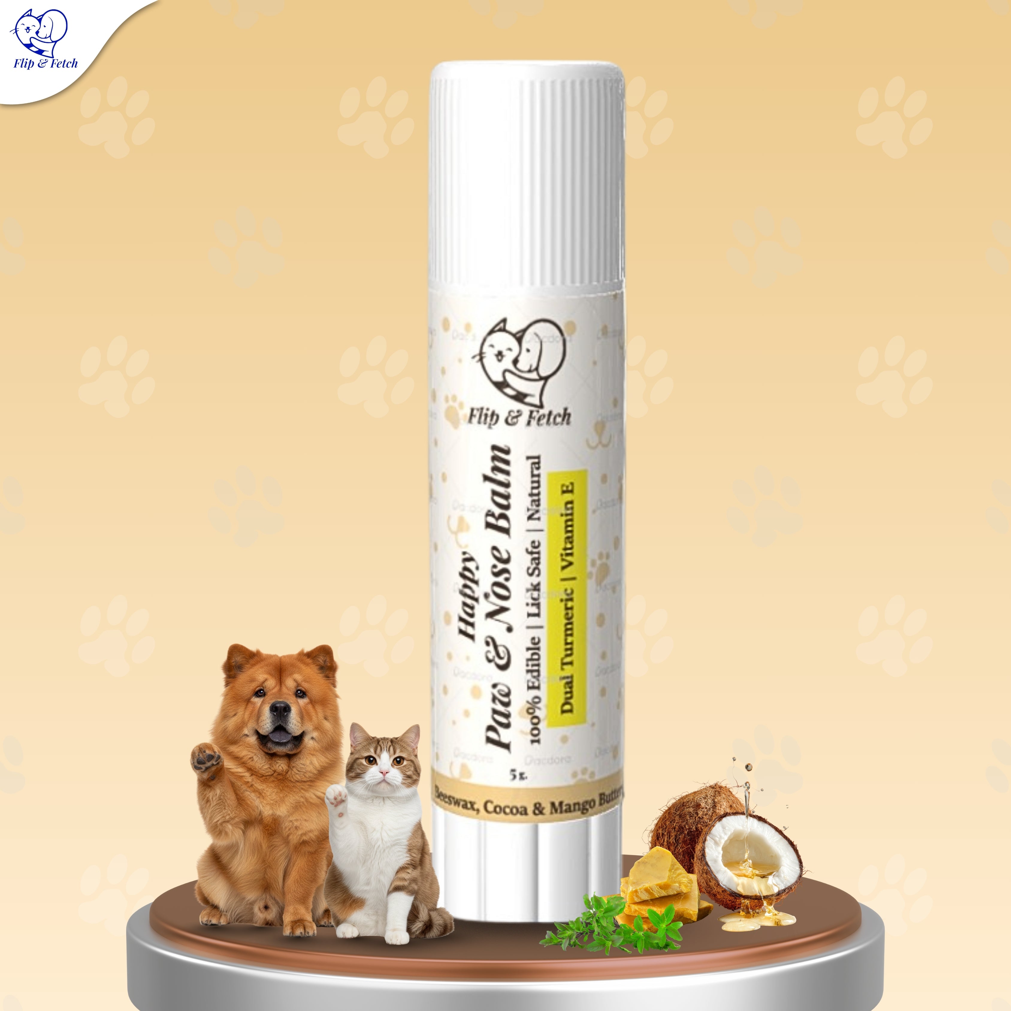 Happy Paw & Nose Balm – 100% Natural, Lick-Safe Protection (5g) – Flip ...
